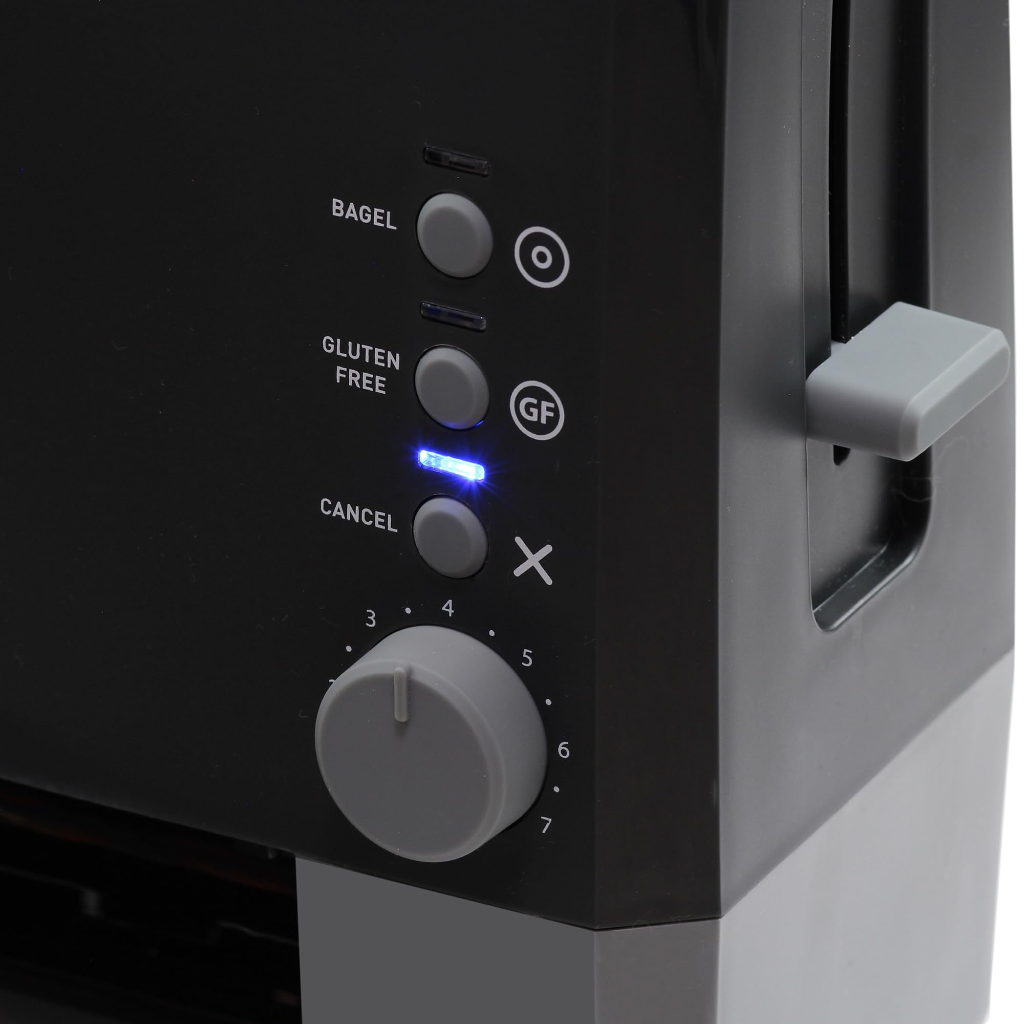 West Bend 77224 Toaster 2 Slice QuikServe Wide Slot Slide Through with Bagel and Gluten-Free Settings and Cool Touch Exterior Includes Removable Serving Tray, Black