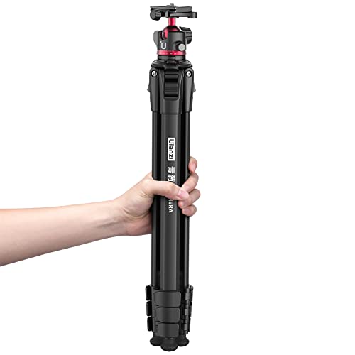 ULANZI MT-55 Ombra Travel Tripod, 62.2" Professional Camera Video Tripod, Aluminum Tripod W/ 360° Ball Head&Quick Release Plate, Max Load 17.6 LB for Nikon Canon DSLR Camcorder, Phone Holder Included