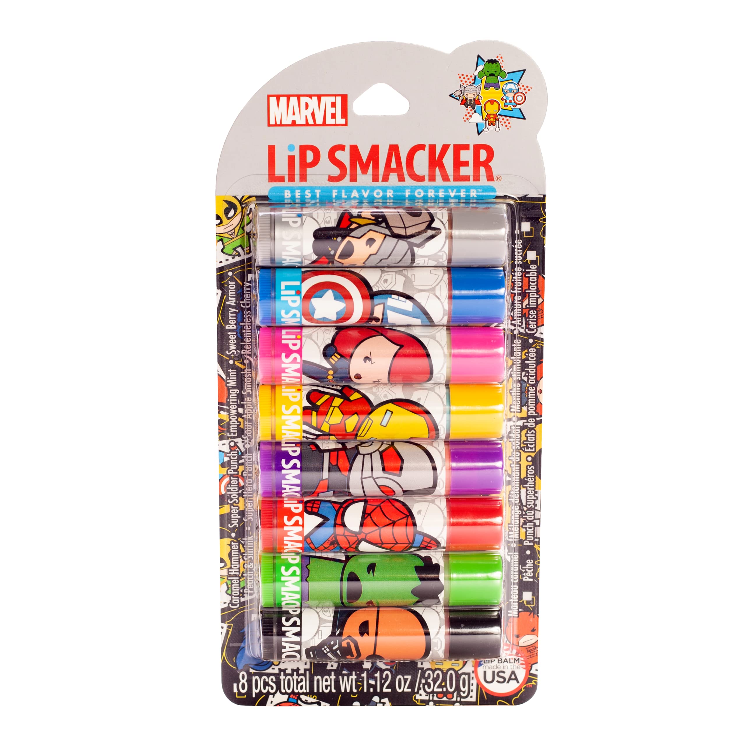 Lip Smacker Disney Frozen II 10 Piece Flavored Lip Balm Party Pack, Clear Matte, For Kids, Men, Women, Dry Lips
