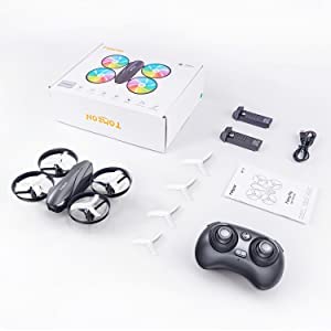 TOMZON A31 Drone for Kids, Mini RC Drone Toy with 7 Colors LED Lights, 3 Speeds Adjustable, 3D Flips, Kids Drones for Beginners Boys Girls Birthday Gifts, Headless Mode, Altitude Hold, 2 Batteries
