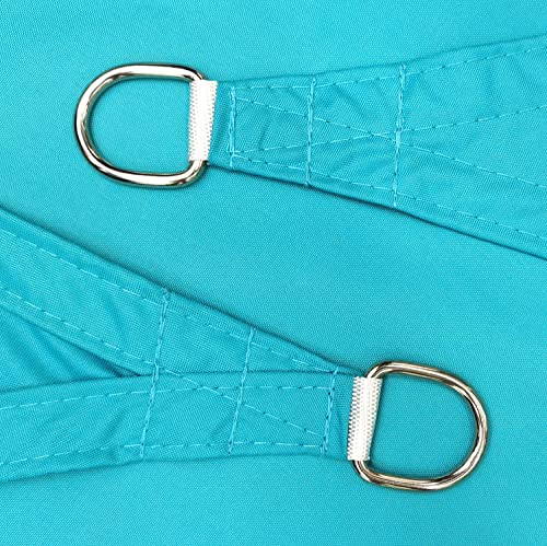 ACCREST Sun Shade Sail Waterproof 6.5'×6.5'×6.5' Triangle Shade Sail UV Block Canopy Awning for Patio Backyard Lawn Garden Outdoor Activities,Lake Blue