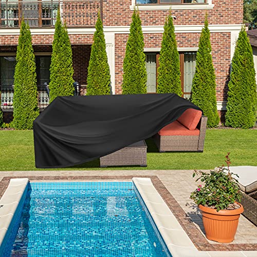 Kovshuiwe Patio Furniture Covers, Waterproof for Table and Chair Covers Rectangular Patio Table Cover 420D Oxford Fabric Patio Set Table Cover, Windproof, Anti-UV (95'' x 64'' x 39'')