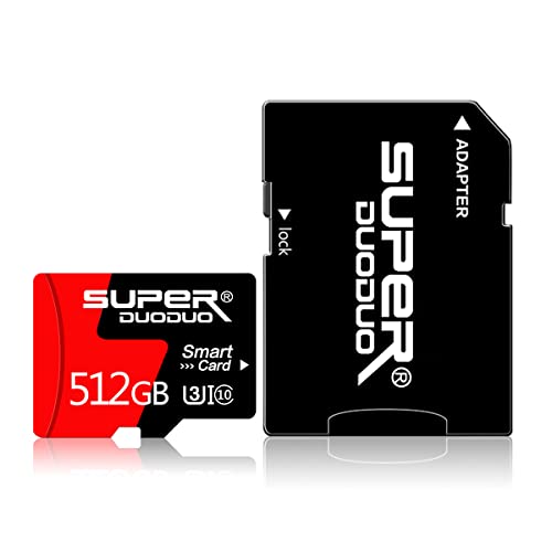 512GB Micro SD Card Class 10 Memory Card TF Card for Wyze, GoPro,Smartphone, Table with SD Adapter