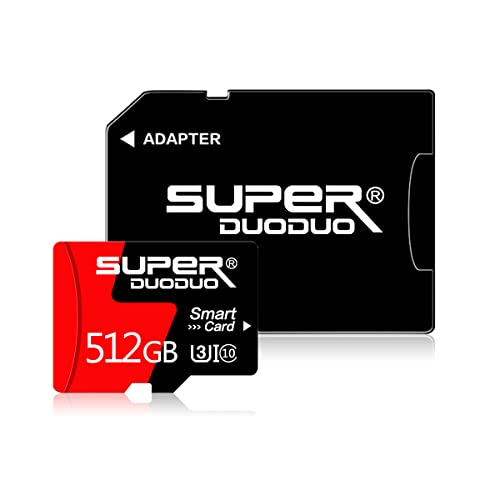 512GB Micro SD Card Class 10 Memory Card TF Card for Wyze, GoPro,Smartphone, Table with SD Adapter