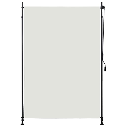 vidaXL Outdoor Roller Blind Vertical Balcony Privacy Porch Pergola Garden Patio Bakyard Terrace Protection Shade Screen 59.1"x106.3" Cream