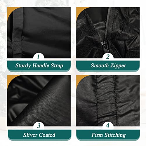 Patio Cushion Storage Bags Rectangular Outdoor Furniture Cushion Storage Bag Garden Cushion Storage Covers with Zipper and Handles 173x76x51cm Black