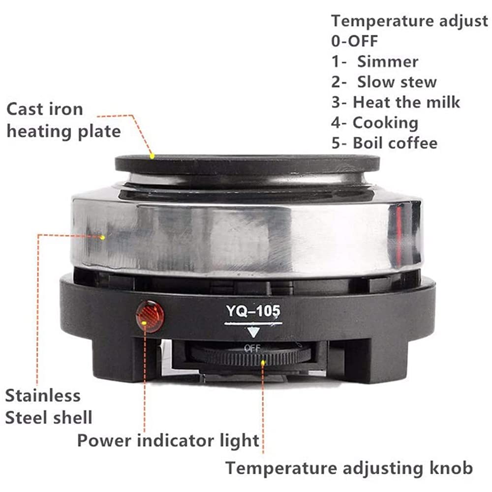 Portable 500W Electric Mini Stove, multifunctional Home Heater, Round Hot Plate, for Ceramic Glass Kettle Single Cooktop, Kitchen Appliance Milk Water Coffee Heating