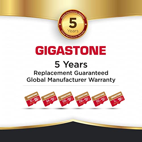 [5-Yrs Free Data Recovery] Gigastone 64GB Micro SD Card, 4K Camera Pro, UHD Video for GoPro, Action Camera, Wyze, DJI, Drone, Nintendo-Switch, R/W up to 95/35MB/s MicroSDXC Memory Card UHS-I U3 A2 V30