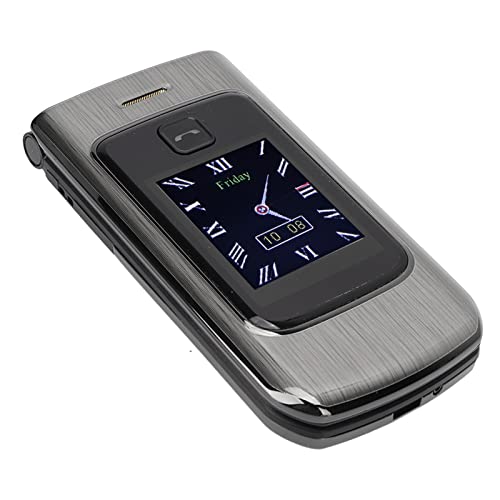 Luqeeg Dual SIM Flip Cell Phone with Dual Screen, 2G Unlocked Flip Phone, Big Button, SOS Function, 4800mAh Battery, LED Flashlight & Loud Sound, Senior Flip Phone for Elderly, Kids