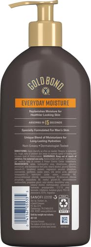 Gold Bond Men's Essentials Hydrating Lotion 14.5 oz., Everyday Moisture for Dry Skin