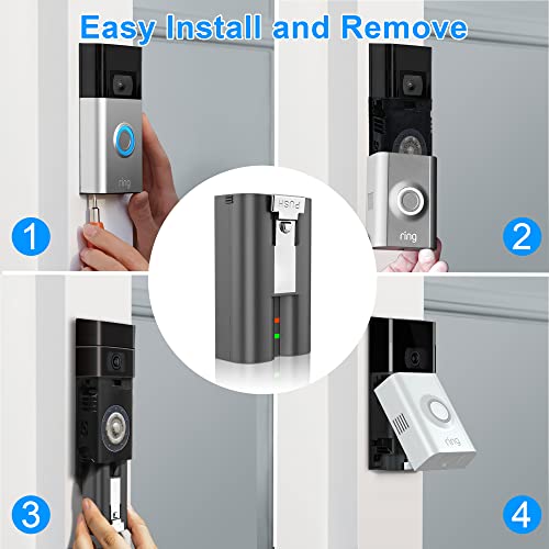 Replacement Battery Compatible with Ring, for Video Doorbell Camera 2/3/4, Spotlight Camera, Rechargeable Upgraded Batteries 6040mAh 3.65V Camera Indoor and Outdoor (1 Pack Battery)