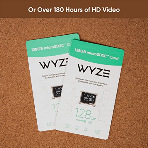 Wyze Expandable Storage 128GB MicroSDXC Card Class 10, Black