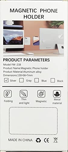 imluckies [Upgrated] Magnetic Laptop Phone Holder, 180° Adjustable Continuity Camera Mount Clip Compatible with Magsafe for iPhone 14 13 12 Series, for iOS 16 & MacBook macOS 13 Ventura, Silver