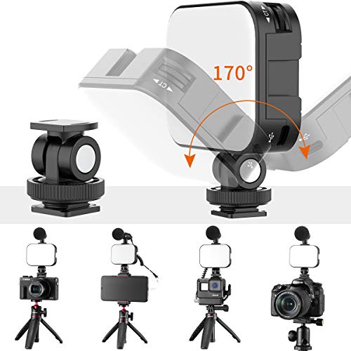 VIJIM VL100C Bi-Color LED Video Light on Camera,Mini Rechargeable 2000mAh LED Camera Lights,CRI95+ Dimmable 2500-6500K Ultra Bright Photo and Video Lighting,LED Fill Lamp…