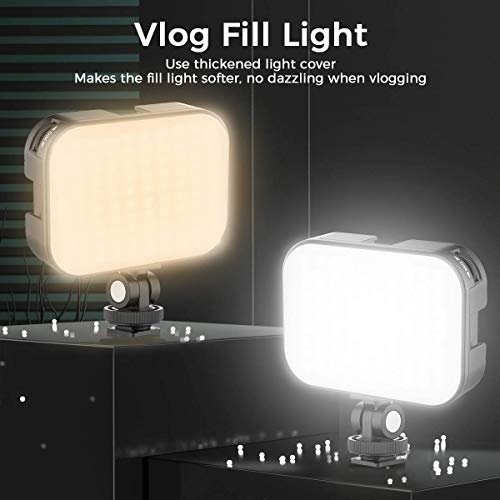 VIJIM VL100C Bi-Color LED Video Light on Camera,Mini Rechargeable 2000mAh LED Camera Lights,CRI95+ Dimmable 2500-6500K Ultra Bright Photo and Video Lighting,LED Fill Lamp…
