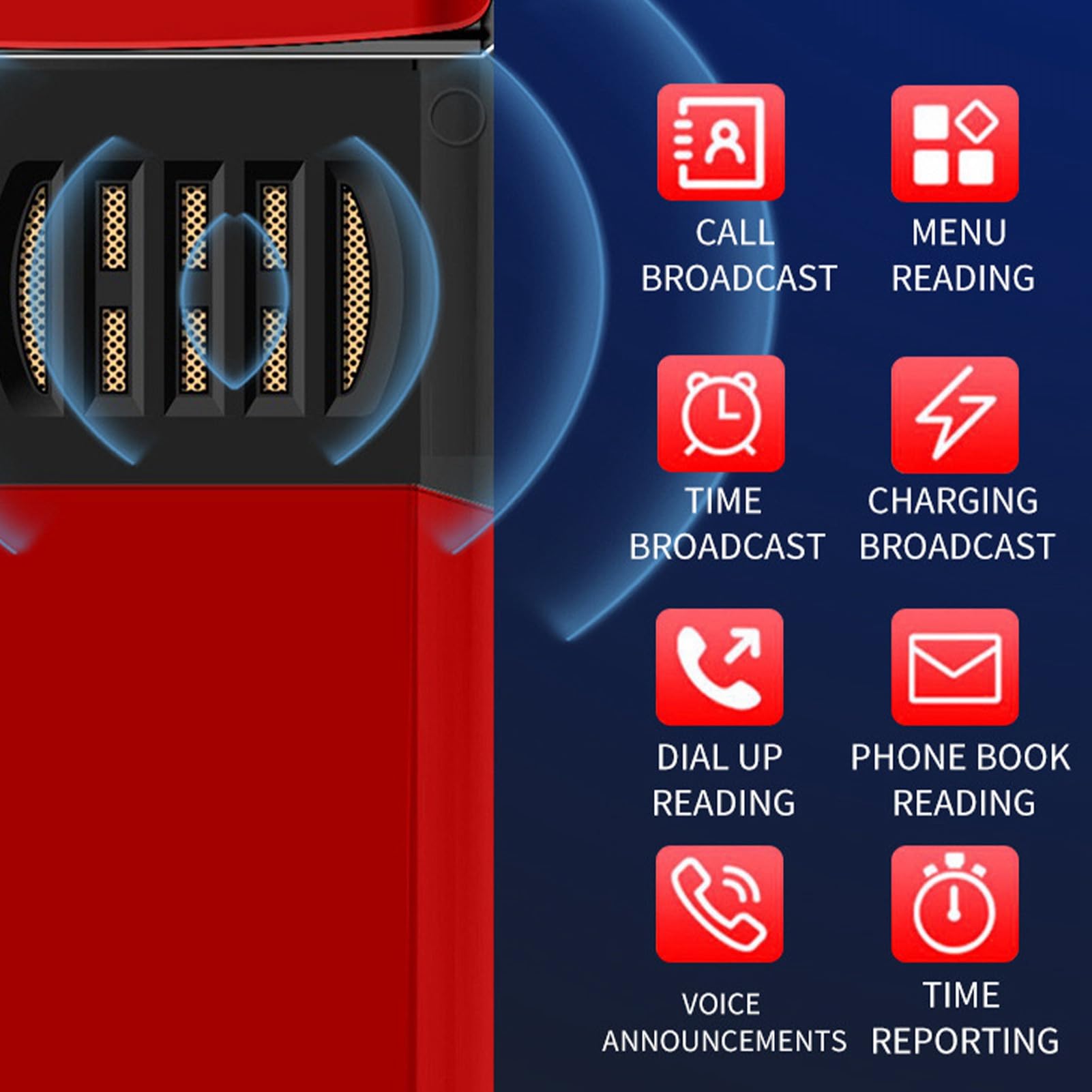 Luqeeg Dual SIM Flip Cell Phone with Dual Screen, 2G Unlocked Flip Phone, Big Button, SOS Function, 4800mAh Battery, LED Flashlight & Loud Sound, Senior Flip Phone for Elderly, Kids (Red)