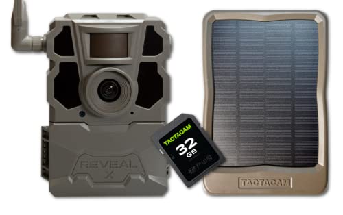 TACTACAM Reveal X Gen 2.0 LTE Cellular Trail Camera AT&T and Verizon, HD Video, HD Photo, Low Glow IR LED Flash (TA-TC-XG2) for Hunting, Security, Surveillance Gen 2 (3) Gen 2.0 + Solar Combo