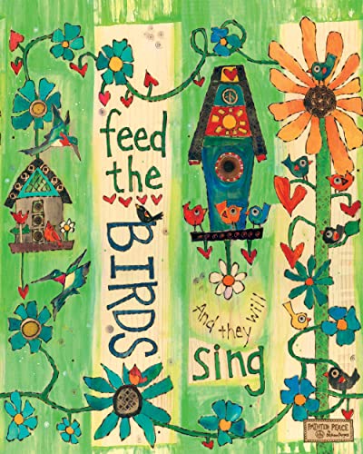 Studio M Birds Will Sing Art Pole Outdoor Decorative Garden Post, Made in USA, 20 Inches Tall