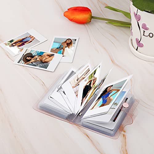 2Packs 36 Pockets 2x3 Photo Album for Fujifilm Instax Mini Camera, Polaroid Snap, Z2300, SocialMatic Instant Cameras & Zip Instant Printer (pink)