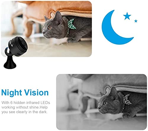 Zone Flex Camera, Wireless Wifi Motion Detects Magnetic Camera, Monitor Detection Tiny Cameras for Indoor/outdoor, Mini 1080p Wireless Magnetic Security Camera, Car Cameras for Surveillance (White)