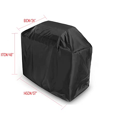 AMSAMOTION BBQ Covers Waterproof Heavy Duty Large Grill Cover, 3-4 Burner Gas BBQ Covers, Windproof, Rip-Proof, Outdoor Large Barbecue Cover for Weber, Brinkmann, Char-Broil