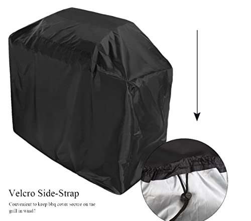 AMSAMOTION BBQ Covers Waterproof Heavy Duty Large Grill Cover, 3-4 Burner Gas BBQ Covers, Windproof, Rip-Proof, Outdoor Large Barbecue Cover for Weber, Brinkmann, Char-Broil