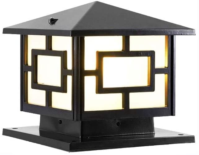 Post Lights Outdoor Waterproof Decorative Columns Post Aluminum Landscape E27 Patio Post Lamps Square Wall Pillar Headlight Courtyard Gate