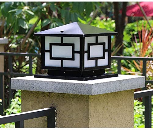 Post Lights Outdoor Waterproof Decorative Columns Post Aluminum Landscape E27 Patio Post Lamps Square Wall Pillar Headlight Courtyard Gate