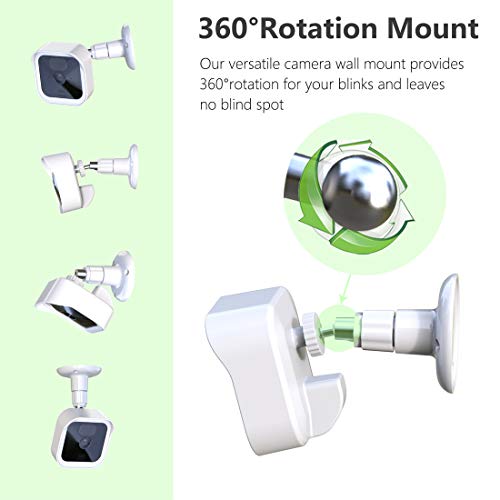 All-New Blink Outdoor Camera Housing and Mounting Bracket, 3 Pack Protective Cover and 360 Degree Adjustable Mount with Blink Sync Module Outlet Mount for Blink Camera Security System (White)