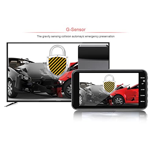 Vehicle Dashcam, Dashcam for Cars, 4K H D 1080P Built in G Sensor Dashcam Front and Rear, IPS GPS Display Car Video Cam Recorder, Night Vision Dashboard Parking Car Camera for Trucks SUVs