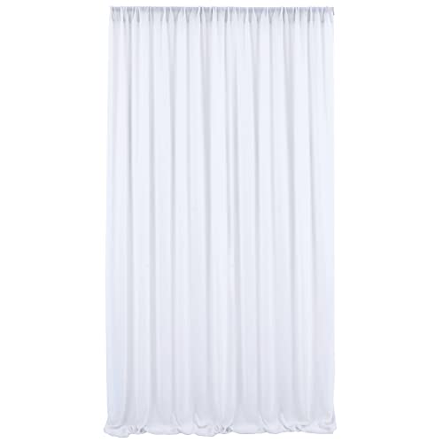 Wish Care White Sheer Curtain for Party Backdrop, 5ft x 7ft Wrinkle-Free Chiffon Backdrop Curtain White Arch Drapes for Wedding Birthday Party Decorations