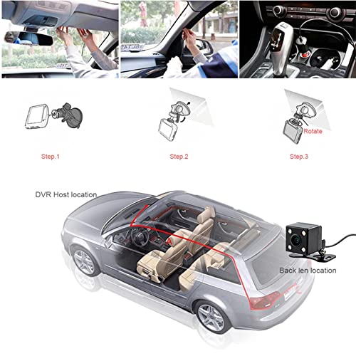 Vehicle Dashcam, Dashcam for Cars, 4K H D 1080P Built in G Sensor Dashcam Front and Rear, IPS GPS Display Car Video Cam Recorder, Night Vision Dashboard Parking Car Camera for Trucks SUVs