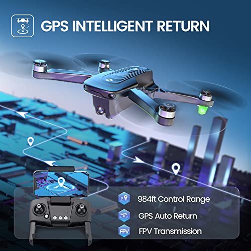 Holy Stone GPS Drone with 4K Camera for Adults, HS175D RC Quadcopter with Auto Return, Follow Me, Brushless Motor, Circle Fly, Waypoint Fly, Altitude Hold, Headless Mode, 46 Mins Long Flight