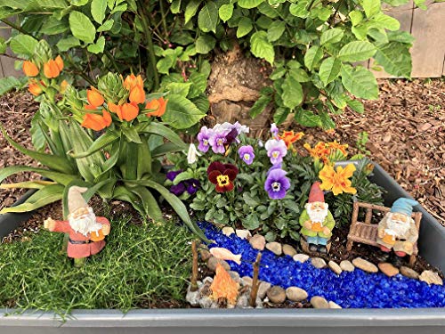 GlitZGlam Happy Gnomes Beer Drinking Buddies! - 5-Piece Garden Gnome Set for The Miniature Fairy Garden