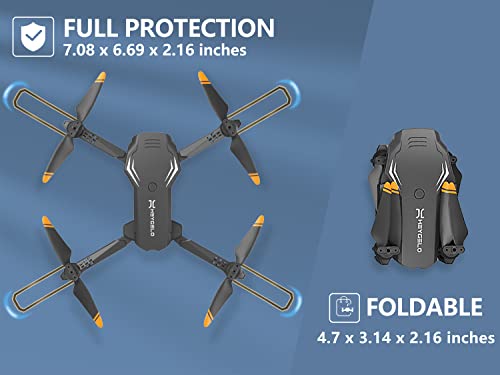 Heygelo S90 Drone with Camera for Adults, 1080P HD Mini FPV Drones for Kids Beginners, Foldable RC Quadcopter Toys Gifts for Boys Girls with Altitude Hold, Voice/Gesture Control, 3 Speeds, 2 Batteries