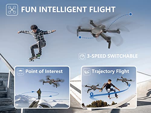 Heygelo S90 Drone with Camera for Adults, 1080P HD Mini FPV Drones for Kids Beginners, Foldable RC Quadcopter Toys Gifts for Boys Girls with Altitude Hold, Voice/Gesture Control, 3 Speeds, 2 Batteries