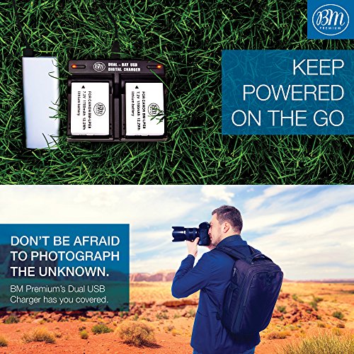 BM Premium 2-Pack of LP-E8, LPE8 Batteries and Dual Battery Charger Kit for Canon EOS Rebel T2i, T3i, T4i, T5i, EOS 550D, EOS 600D, EOS 650D, EOS 700D DSLR Digital Camera