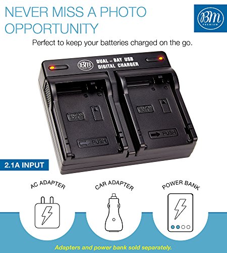 BM Premium 2-Pack of LP-E8, LPE8 Batteries and Dual Battery Charger Kit for Canon EOS Rebel T2i, T3i, T4i, T5i, EOS 550D, EOS 600D, EOS 650D, EOS 700D DSLR Digital Camera
