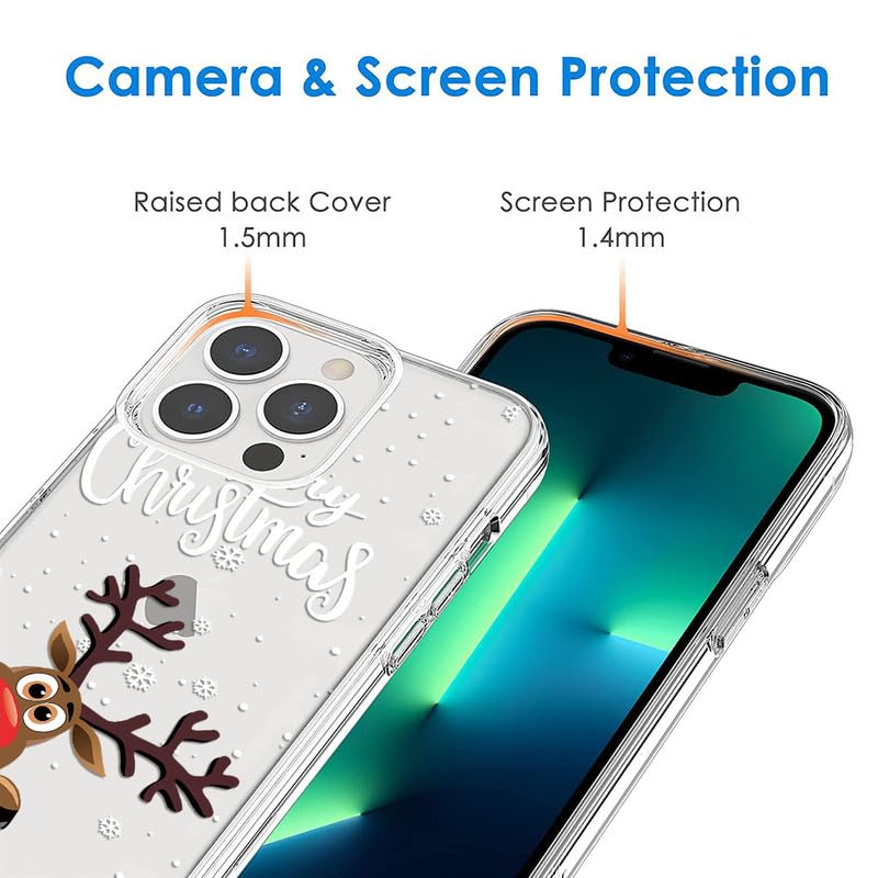 Pnakqil Christmas Phone Case for Samsung Galaxy S9 Plus 6.2'', 3 Packs Clear Transparent Soft Silicone Cover with Santa Claus Elk Cartoon Cute Design Pattern Slim Protective Girls Gift, 29