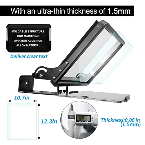 CANALHOUT 16" Universal Teleprompter with Remote Control, Fit All Tablets/iPad, Video Camera/DSLR, Pre-Assembled, 70/30 Beam Splitting Glass with Waterproof Tote, Speech and Video Creation