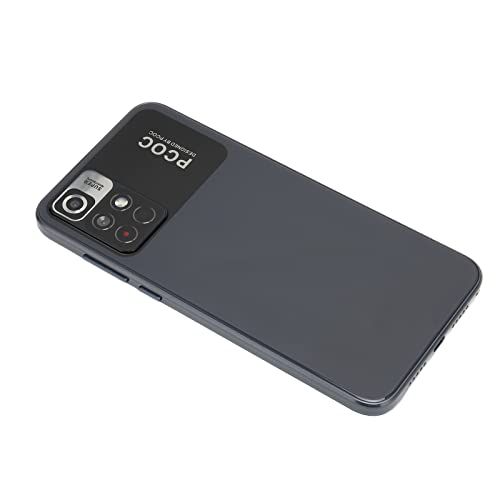 6.1 Inch Screen Smart Phone, Black Stylish Appearance M4 Pro Phone Ultra Thin for Daily Life (US Plug)