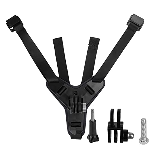 Lupholue Motorcycle Helmet Chin Strap Mount Compatible with GoPro Hero 11, 10, 9, 8, 7, (2018), 6 5 4 3, Hero Black, Session, Xiaomi Yi, SJCAM (Black)