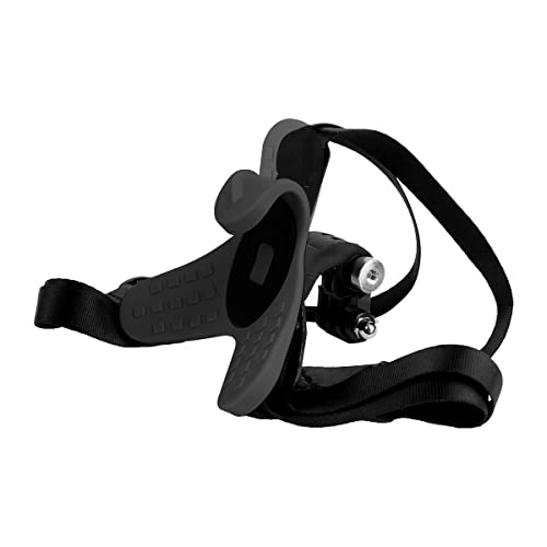 Lupholue Motorcycle Helmet Chin Strap Mount Compatible with GoPro Hero 11, 10, 9, 8, 7, (2018), 6 5 4 3, Hero Black, Session, Xiaomi Yi, SJCAM (Black)
