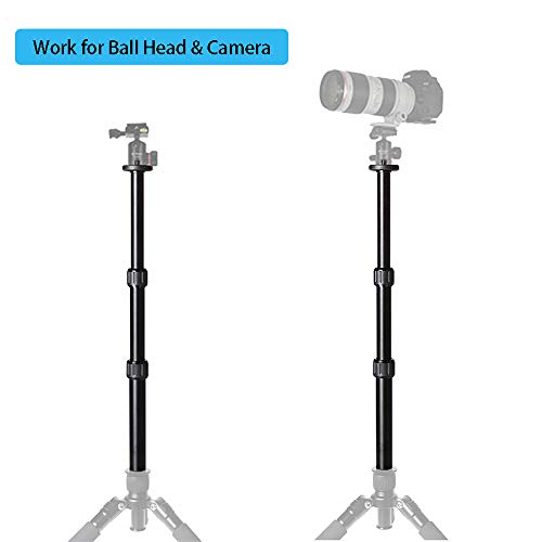 Tripod Center Column Extension Camera Mount Extender Telescopic Rod 3 Section Pole for Monopod DSLR Photo Studio Outdoor Macro Shooting