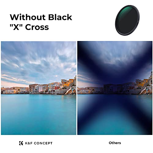 K&F Concept 77mm Variable ND Filter ND2-ND32 Camera Lens Filter (1-5 Stops) No X Cross HD Neutral Density Filter with 28 Multi-Layer Coatings Waterproof (Nano-X Series)