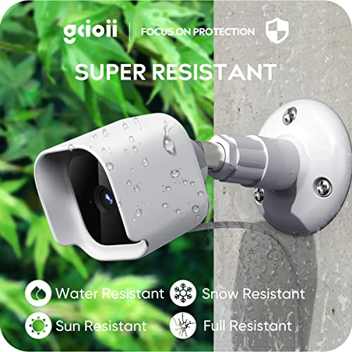 Blink Mini Camera Wall Mount Bracket with Protective Case,Weather Proof 360 Degree Protective Adjustable Indoor/Outdoor Small Mount Accessories(1 Pack White,Camera not Included)