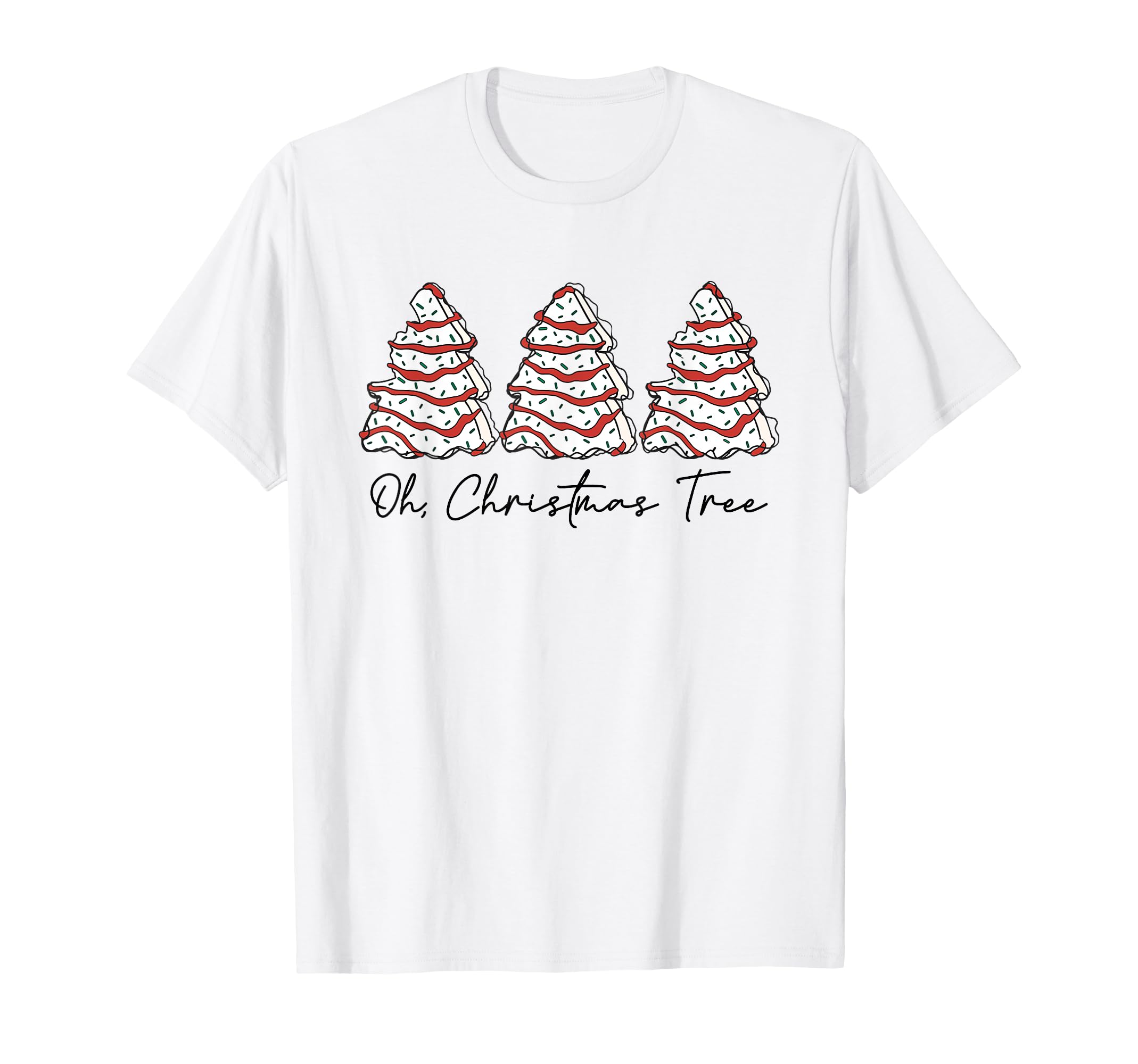 Groovy Oh Christmas Tree Xmas Lights Funny Tree Cakes Debbie T-Shirt
