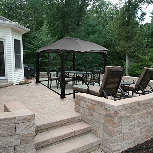 Durcover 10x12ft Universal Replacement Mosquito Netting, Gazebo Netting with Zippers for Outdoor Garden Patio Gazebo 4-Panel Screen Sidewalls, Black (Mosquito Net Only)