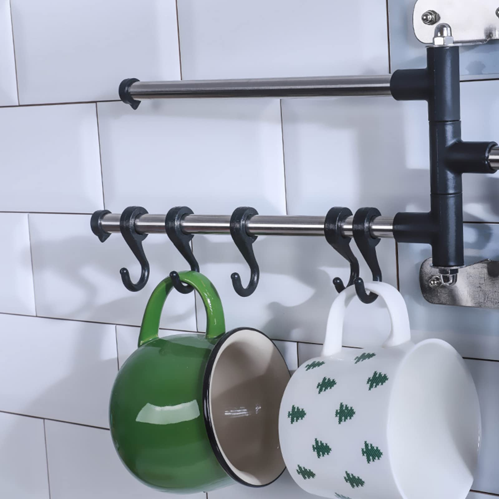 Multifunctional Organizer Wall Mounted Swivel Kitchen Utensil Holder 3 Tiers Towel Rack Hanging Storage Rack No Drilling Towel Holders for Bathroom Kitchen Cabinet Inside Wall Mounted