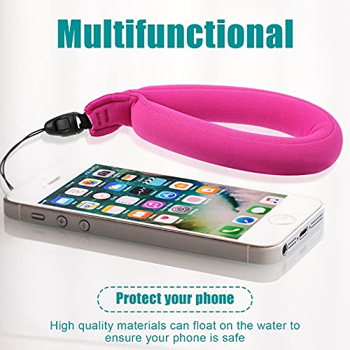 Weewooday 6 Pcs Floating Wrist Strap Waterproof Camera Phone Float Lanyard Foam Floating Band for Camera, Cell Phone, Waterproof Bag, 6 Colors